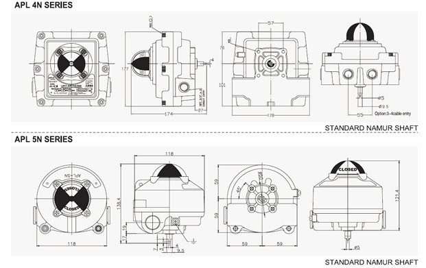 Limited switch (Positioner indicator) APL-210N