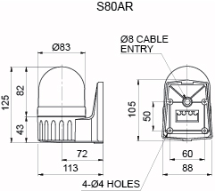 Bulb Revolving Warning Light , Terminal Plate Built-in Type of Easy ...