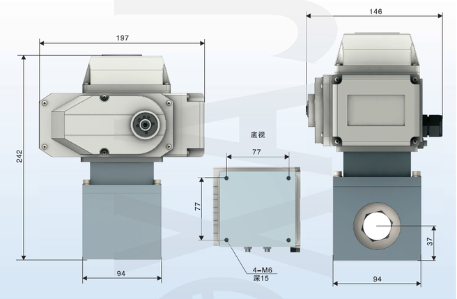ZBF22QS Digital Speed Indicator / double acting self retaining ball valve