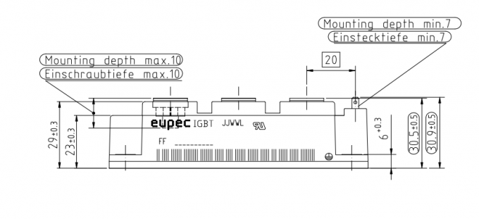 1200V Inverter Dual IGBT Half Bridge Module FF200R12KT4 Power Drive 62mm C-Series