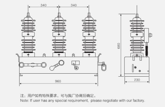 10-12KV ZW32-12 Zw8 Zw32 Vacuum Circuit Breaker