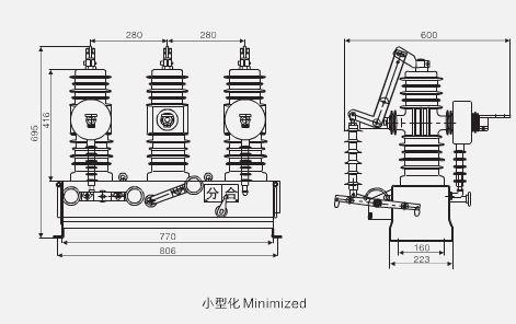 10-12KV ZW32-12 Zw8 Zw32 Vacuum Circuit Breaker