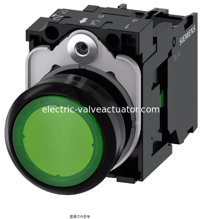 Siemens 3SU flat nose round button Green 3SU1102-OAB40-1BA0