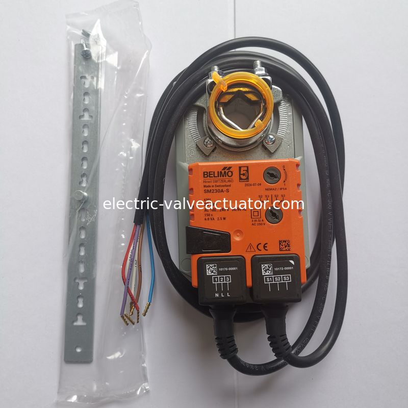 Belimo SM230A-S air valve actuator with button can lock 20 Nm AC 100 ...